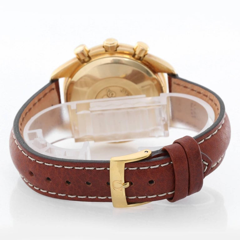 Omega Yellow Gold Speedmaster Automatic Wristwatch Ref 175 at 1stDibs