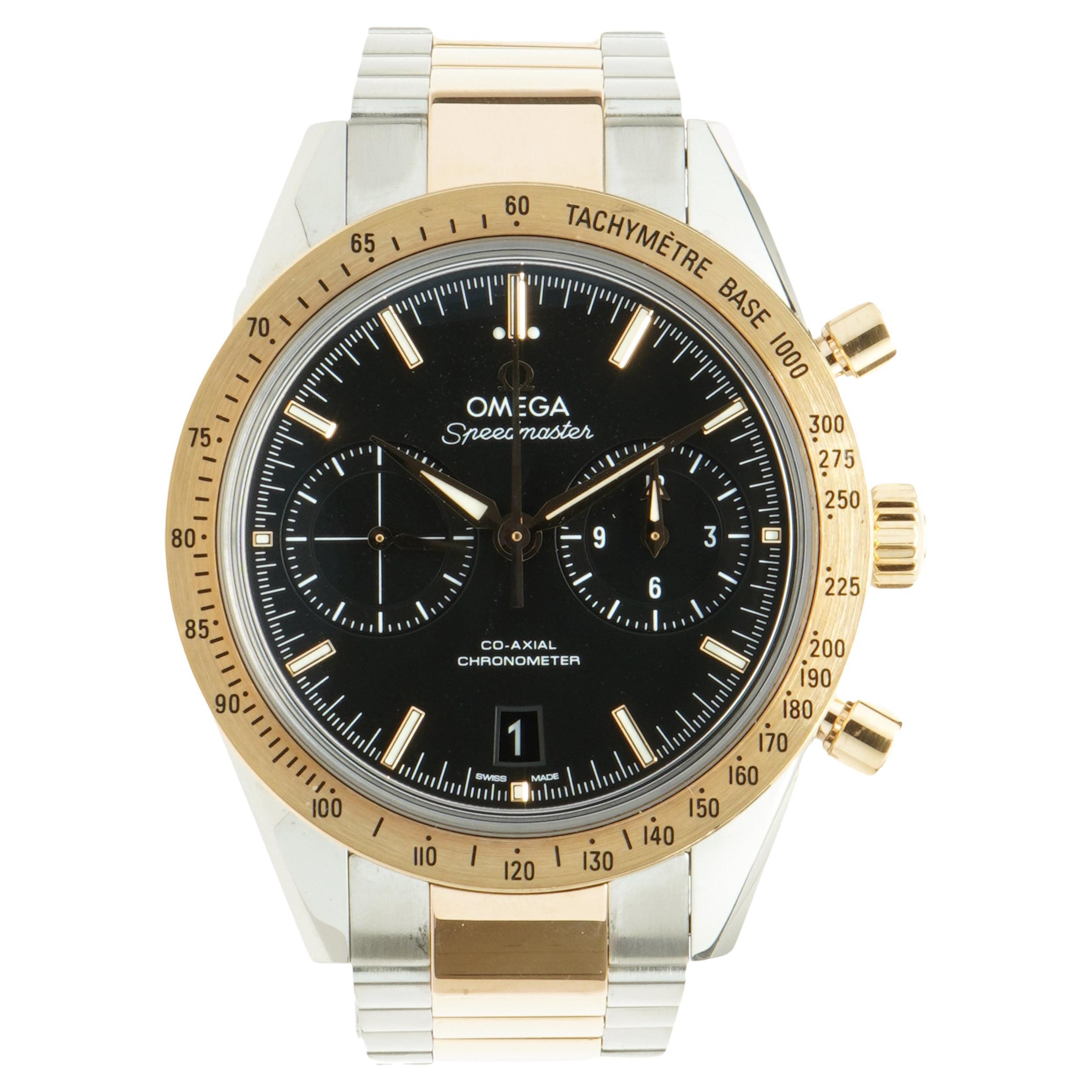 Omega Stainless Steel and 18 Karat Rose Gold Speedmaster ‘57 For Sale ...