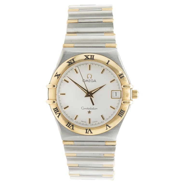 Omega Stainless Steel and 18 Karat Yellow Gold Constellation at 1stDibs