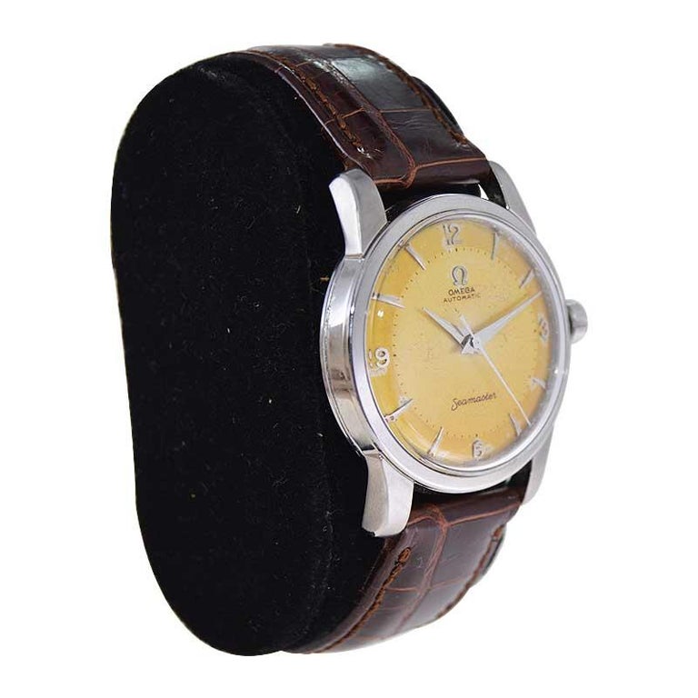 Omega Stainless Steel Automatic from 1950s with Original Patinated Dial ...