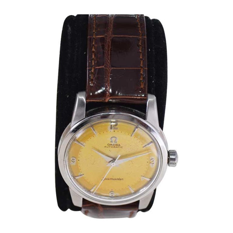 Omega Stainless Steel Automatic from 1950s with Original Patinated Dial ...