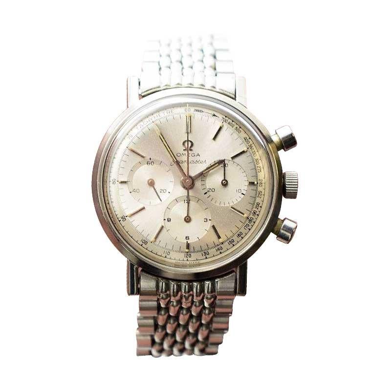 Omega Stainless Steel Chronograph Manual Watch, circa 1960s at 1stDibs