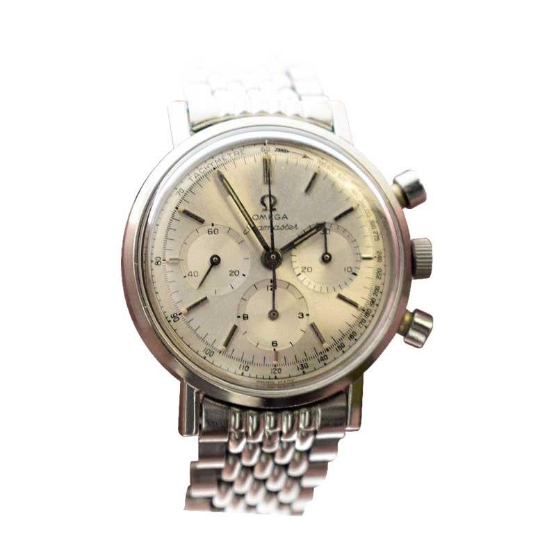 Omega Stainless Steel Chronograph Manual Watch, circa 1960s at 1stDibs