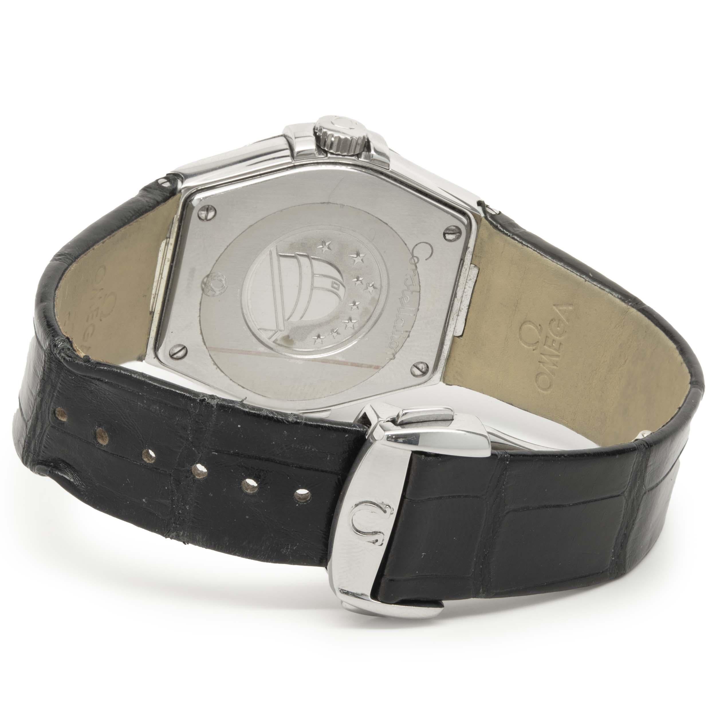 Omega Stainless Steel Constellation 35 Factory Diamond Bezel at 1stDibs