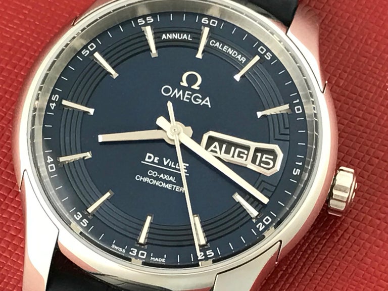 Omega Stainless Steel Deville Hour Vision Annual Calendar Automatic ...