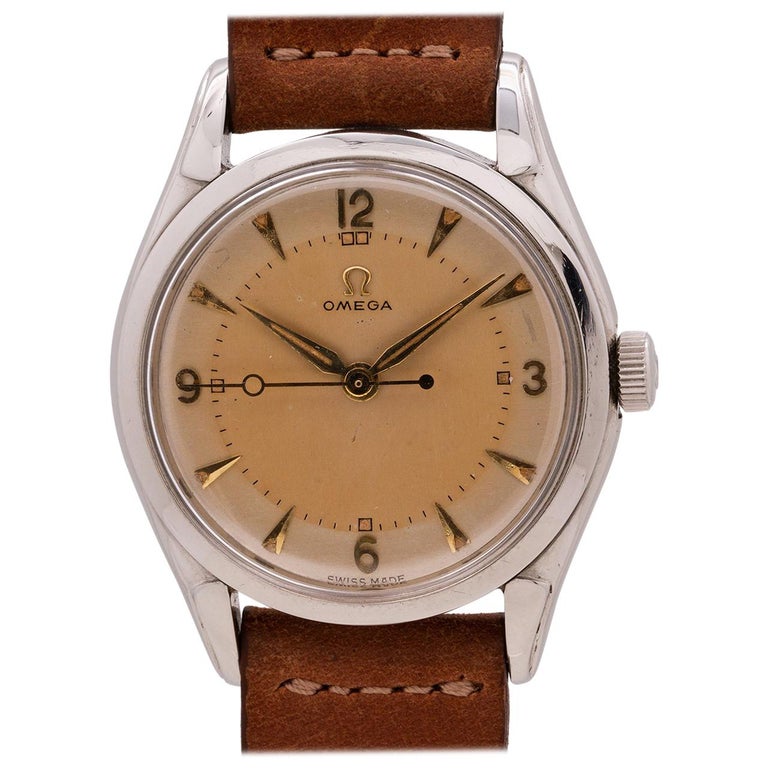 Omega Stainless Steel Dress Model #2721.25C, circa 1952 at 1stDibs