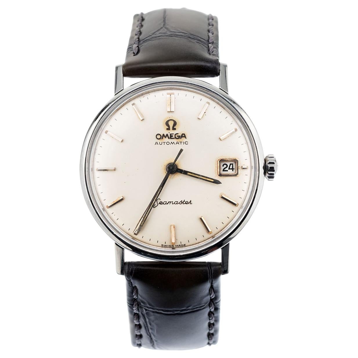 OMEGA Stainless Steel Manual-Wind Wristwatch at 1stDibs