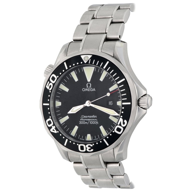 Omega Stainless Steel Seamaster Professional Date Quartz Wristwatch at ...