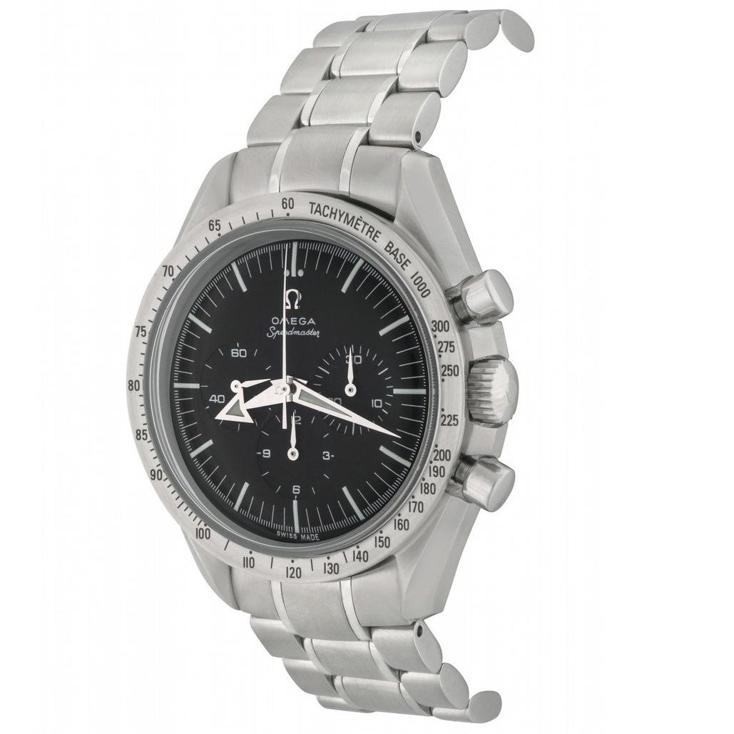 Omega Stainless Steel Speedmaster Broad Arrow Automatic Wristwatch at ...