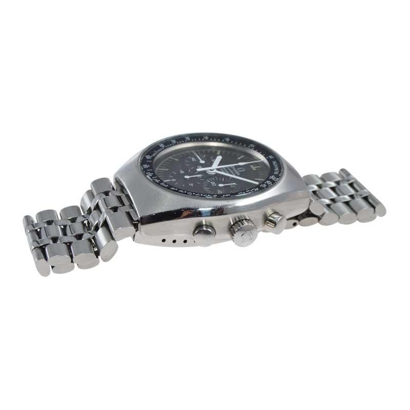 Omega Stainless Steel Speedmaster Chronograph Automatic Watch, 1968 For ...