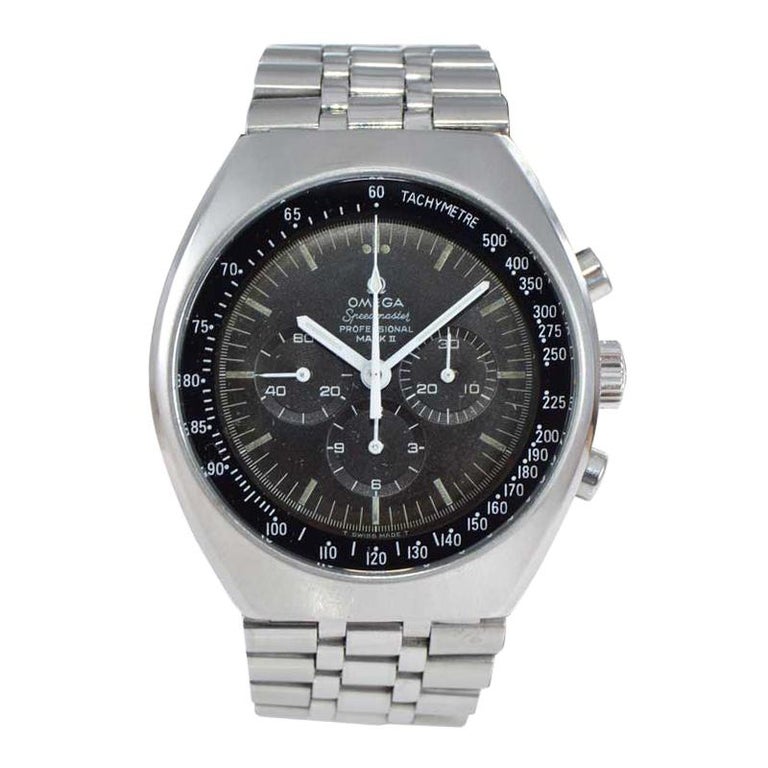 Omega Stainless Steel Speedmaster Chronograph Automatic Watch, 1968 For ...