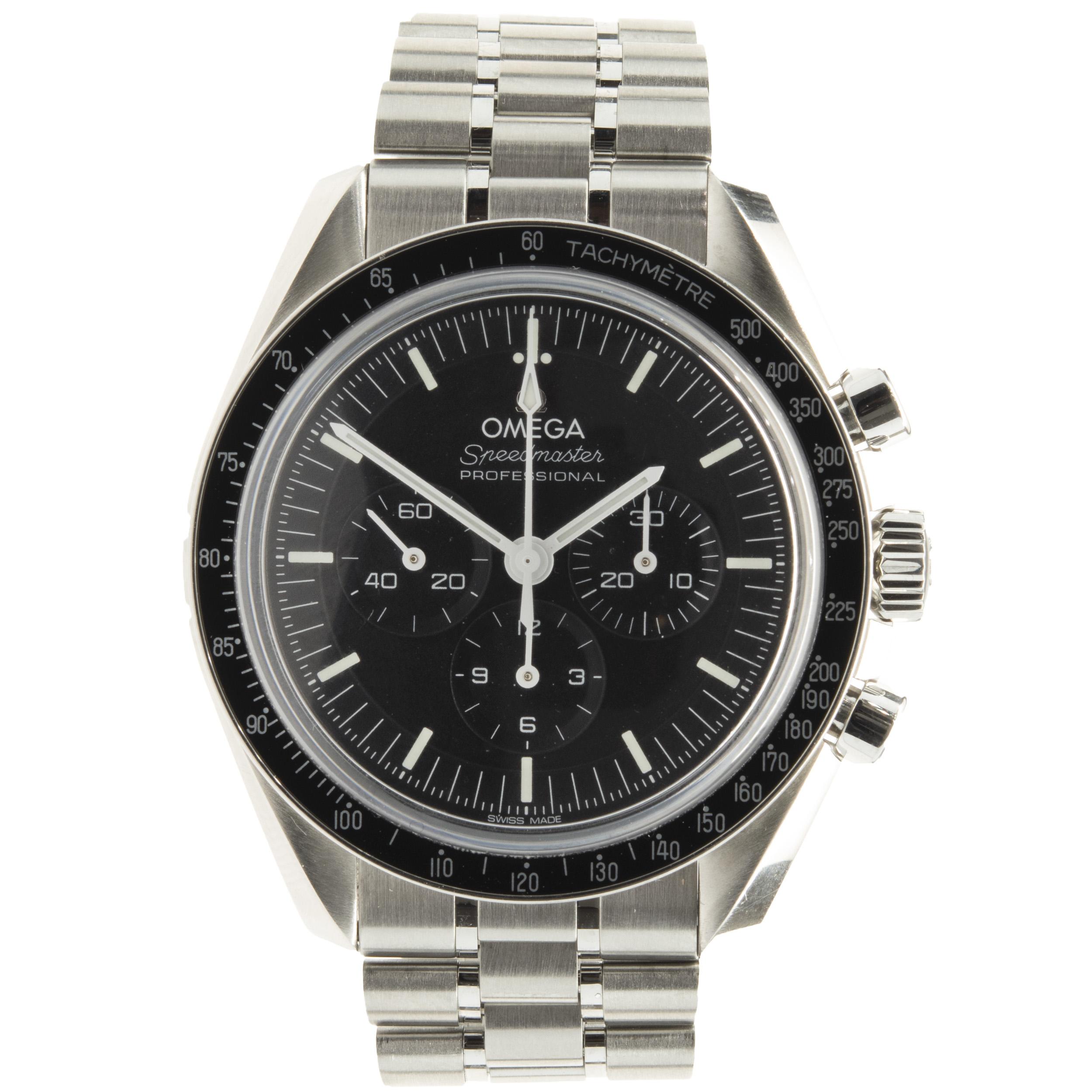Omega Stainless Steel Speedmaster Moonwatch at 1stDibs
