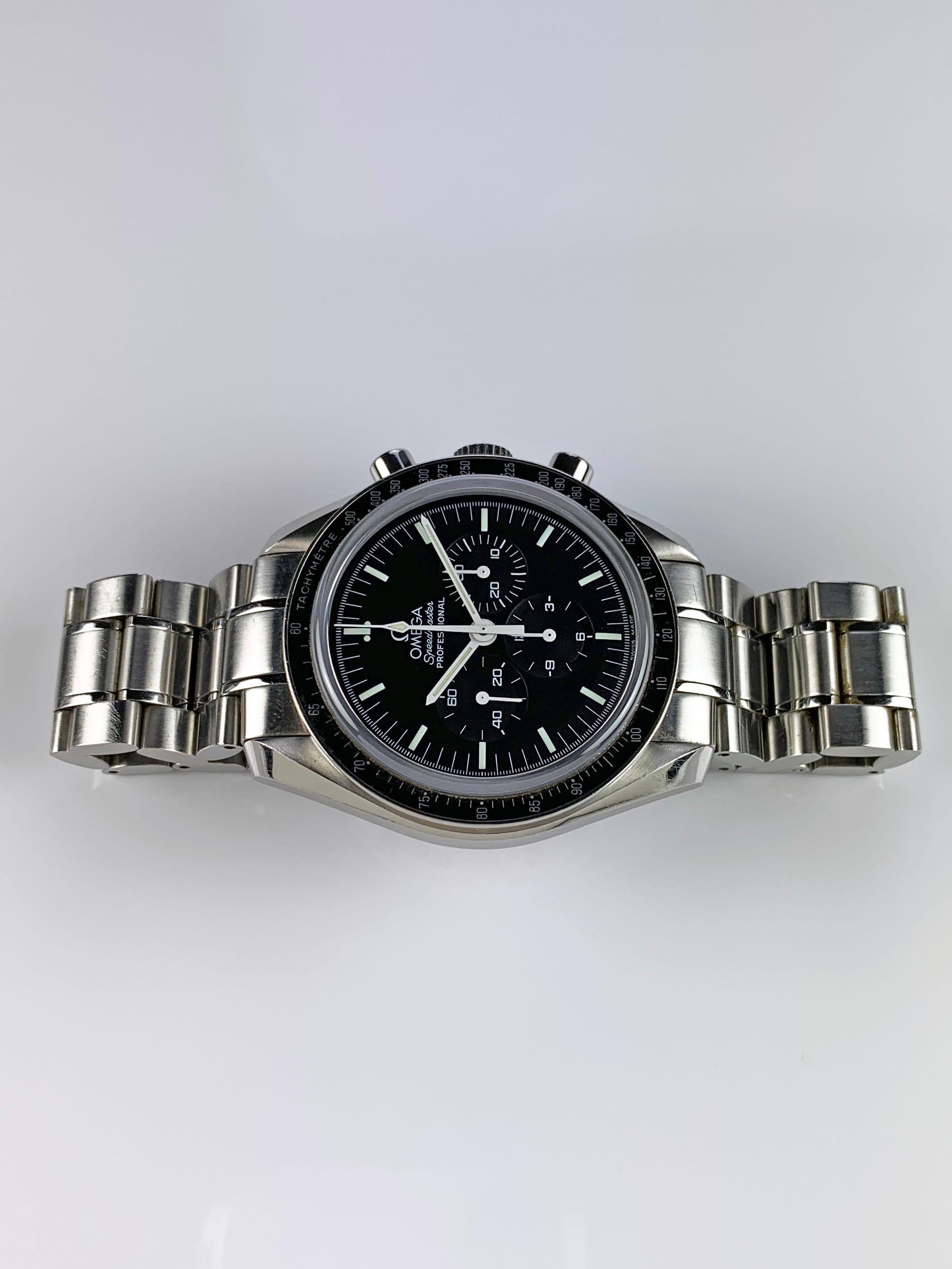 Omega Stainless Steel Speedmaster Sandwich Clear Back Manual Wind Watch ...
