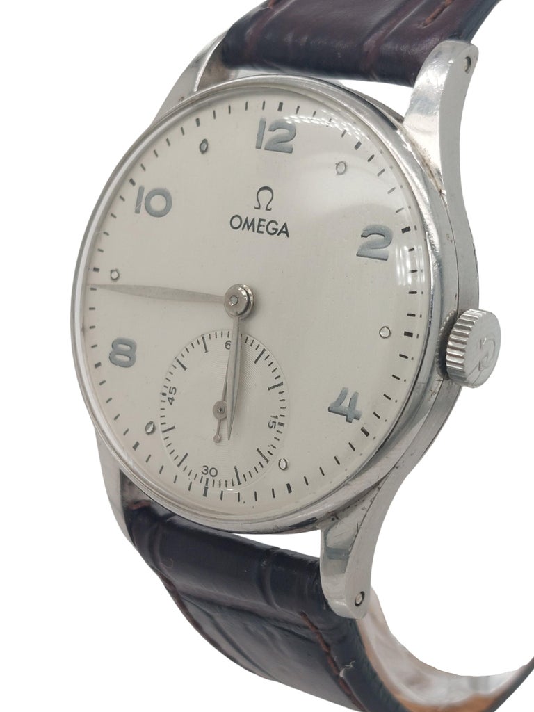Omega Stainless Steel Wristwatch, Manual Winding, Cal 30T2 For Sale at ...