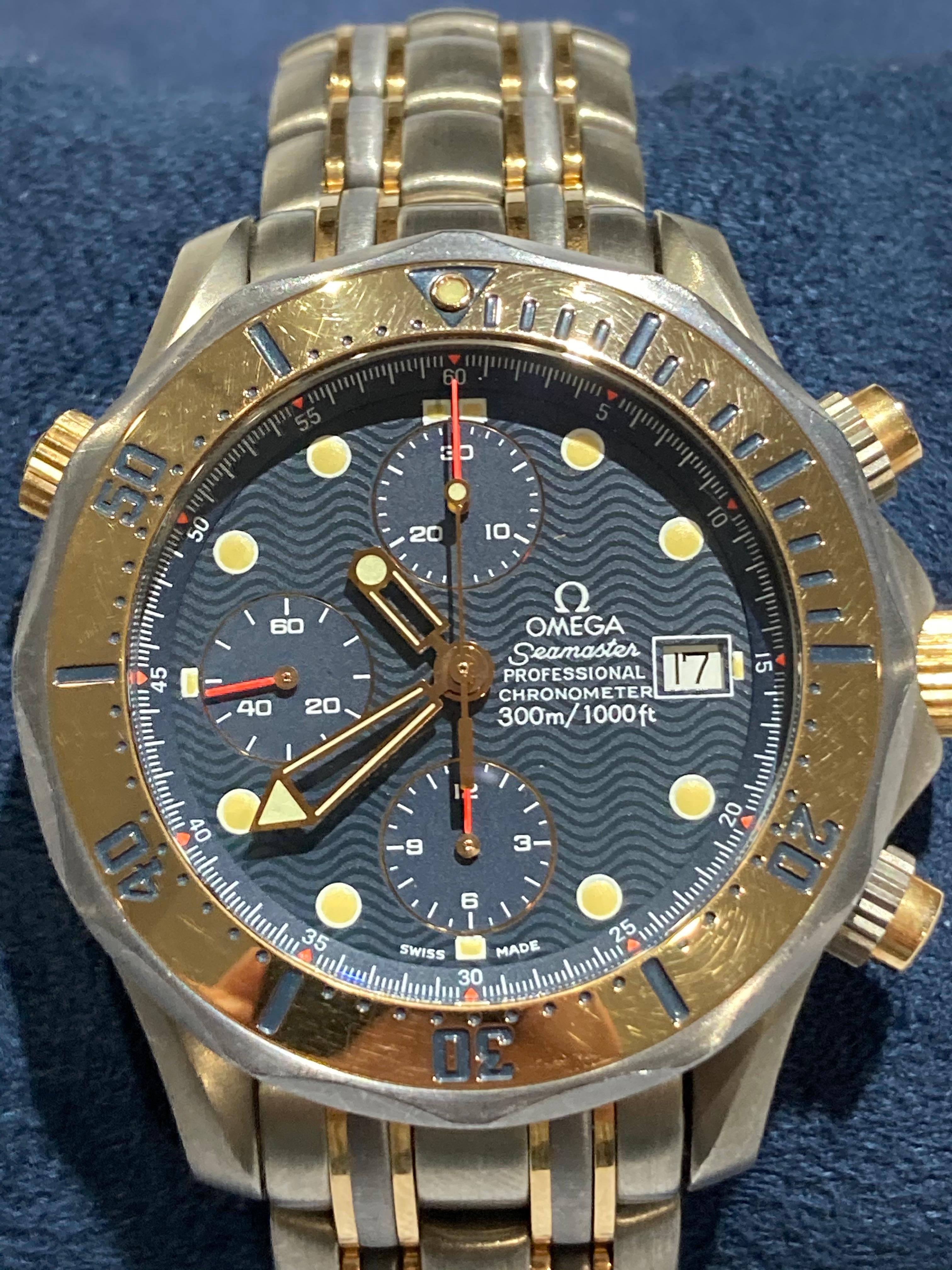 Omega Titanium and Rose Gold Seamaster at 1stDibs | omega seamaster ...