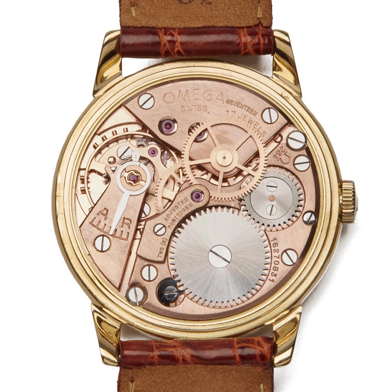 Omega Vintage 18 Karat Yellow Gold 16270831 Wristwatch at 1stDibs