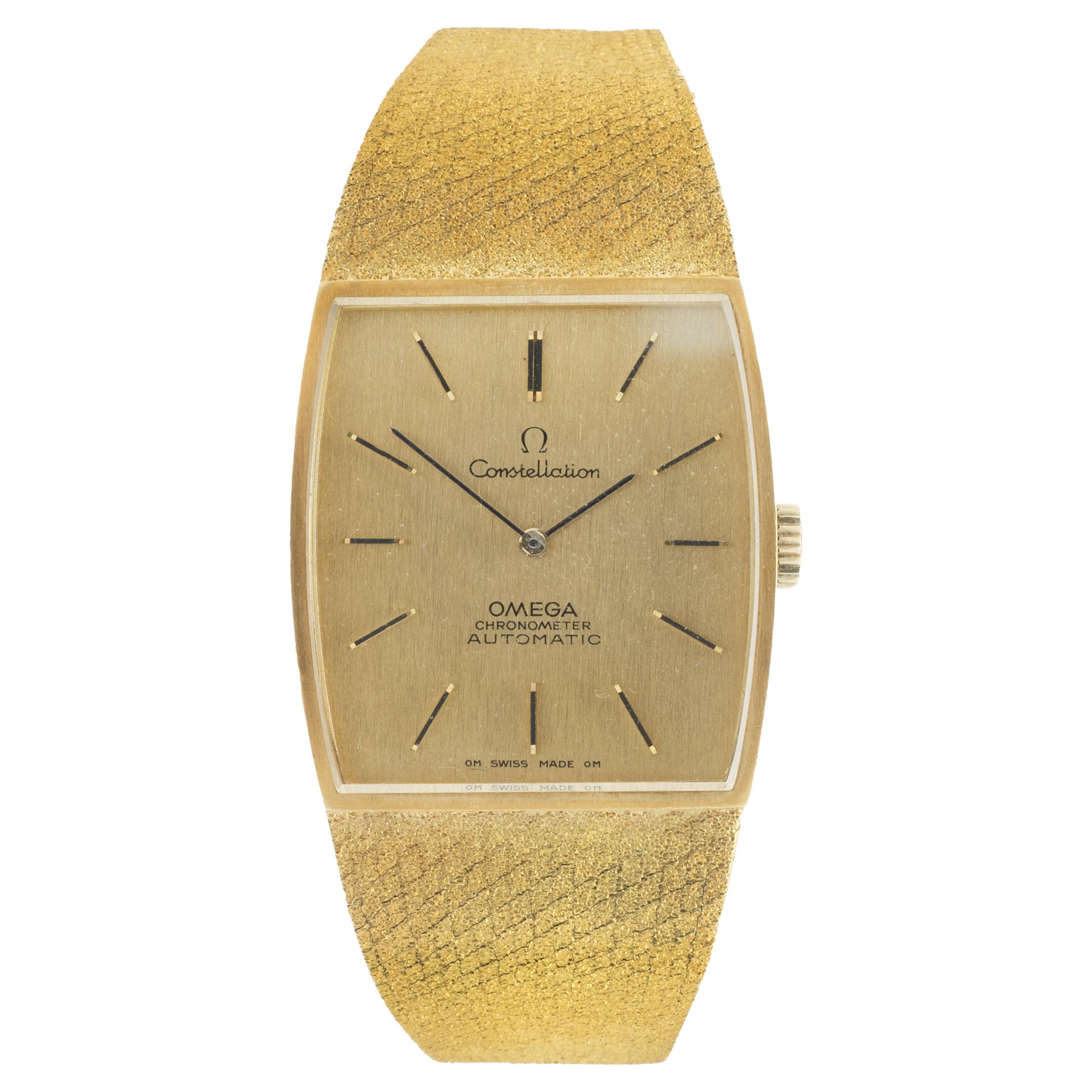 Omega Yellow Gold Constellation Automatic Wristwatch at 1stDibs