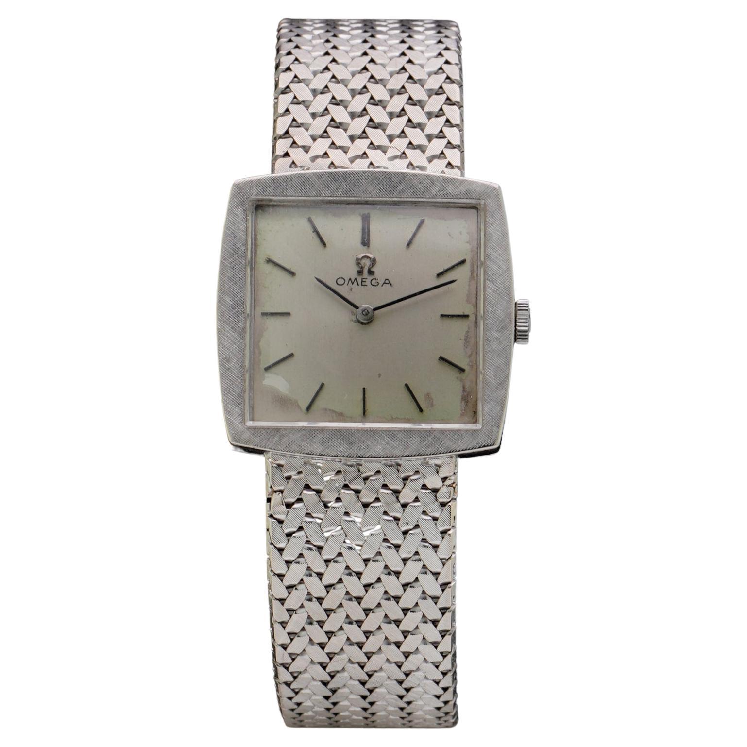 Omega 18 Karat Yellow Gold Mesh with Pink Dial Unisex Movement ...