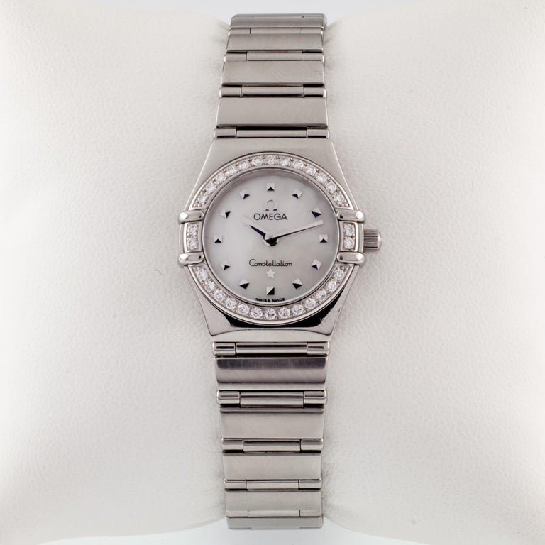Omega Women's Stainless Steel Quartz Constellation Watch MOP Dial ...