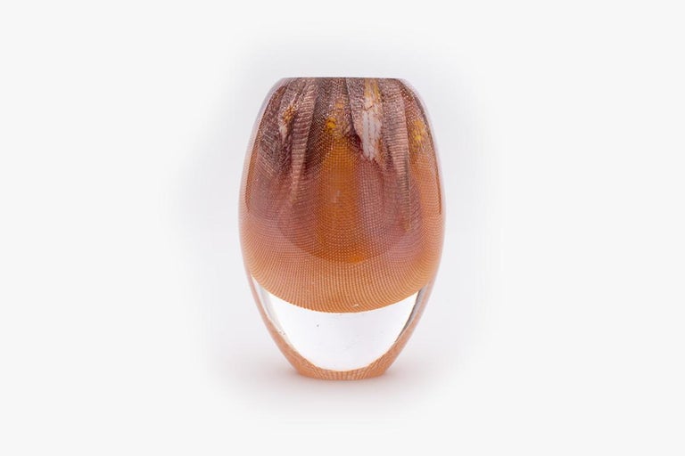 Omer Arbel Unique Copper Mesh Glass Vases OA84 For Sale at 1stDibs