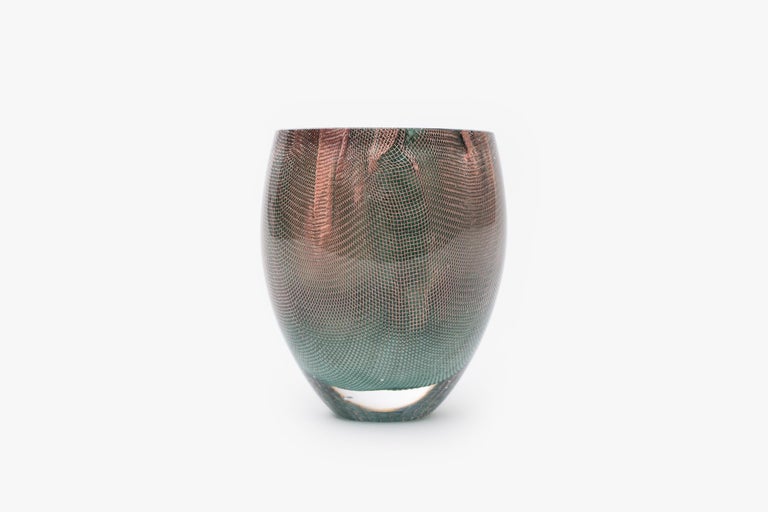 Omer Arbel Unique Copper Mesh Glass Vases OA84 For Sale at 1stDibs