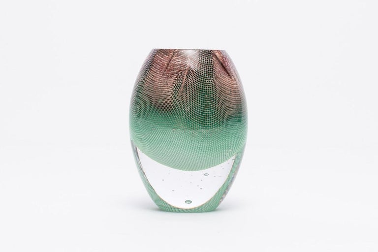 Omer Arbel Unique Copper Mesh Glass Vases OA84 For Sale at 1stDibs