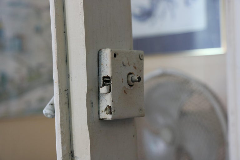 1900's French Farmhouse Pale Yellow Shabby Chic Mansion Breakfront at ...