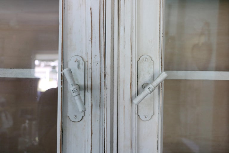 1900's French Farmhouse Pale Yellow Shabby Chic Mansion Breakfront at ...