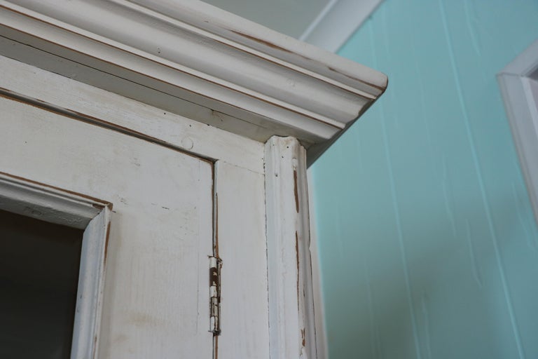 1900's French Farmhouse Pale Yellow Shabby Chic Mansion Breakfront at ...