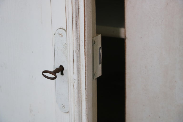 1900's French Farmhouse Pale Yellow Shabby Chic Mansion Breakfront at ...