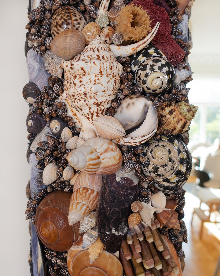 On the Darker Side, Unique Shell Mirror by Shellman Scandinavia at 1stDibs