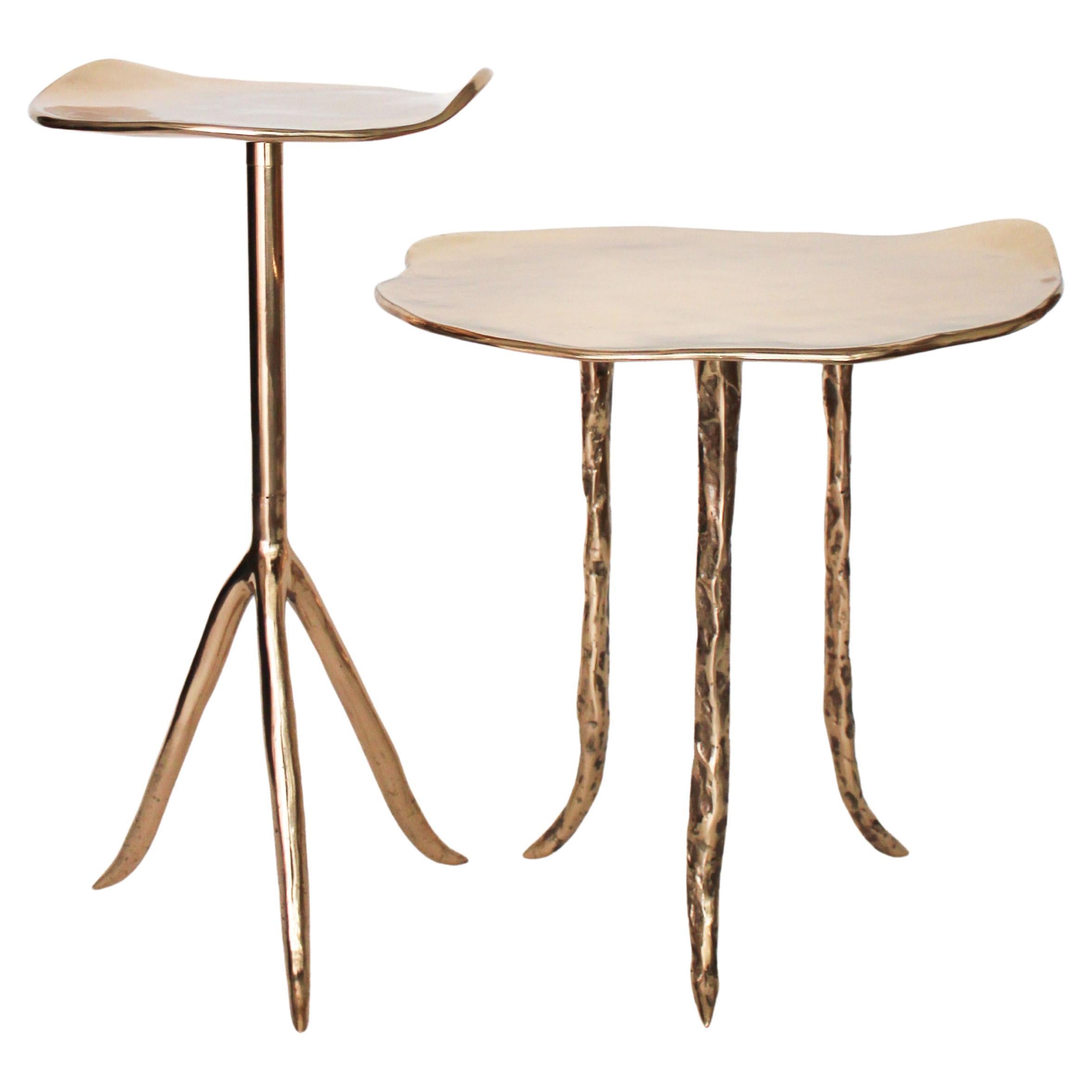 Onda Cast Bronze Side Table Set of 2 by Studio Sunt For Sale at 1stDibs