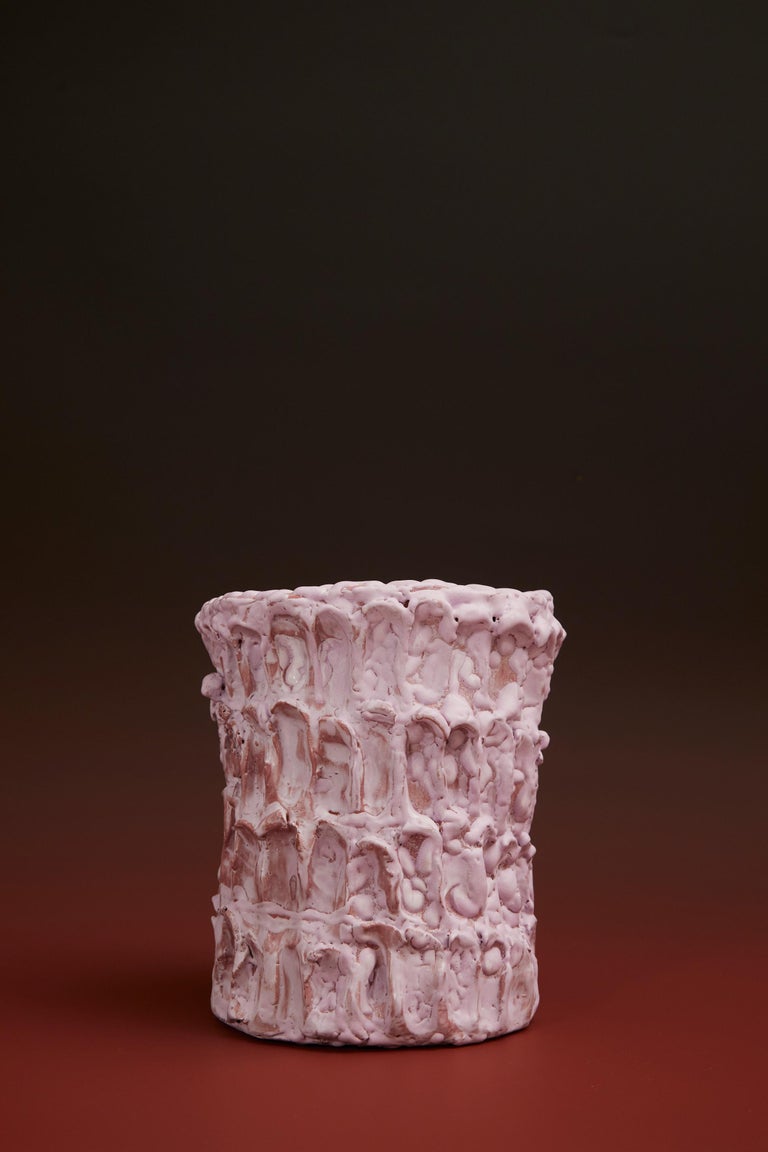Onda Vase, Lilac Bubble and Opaque Pink 01 For Sale at 1stDibs