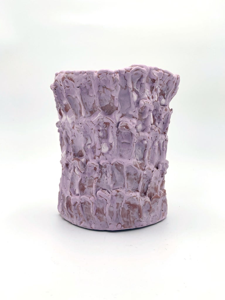 Onda Vase, Lilac Bubble and Opaque Pink 01 For Sale at 1stDibs