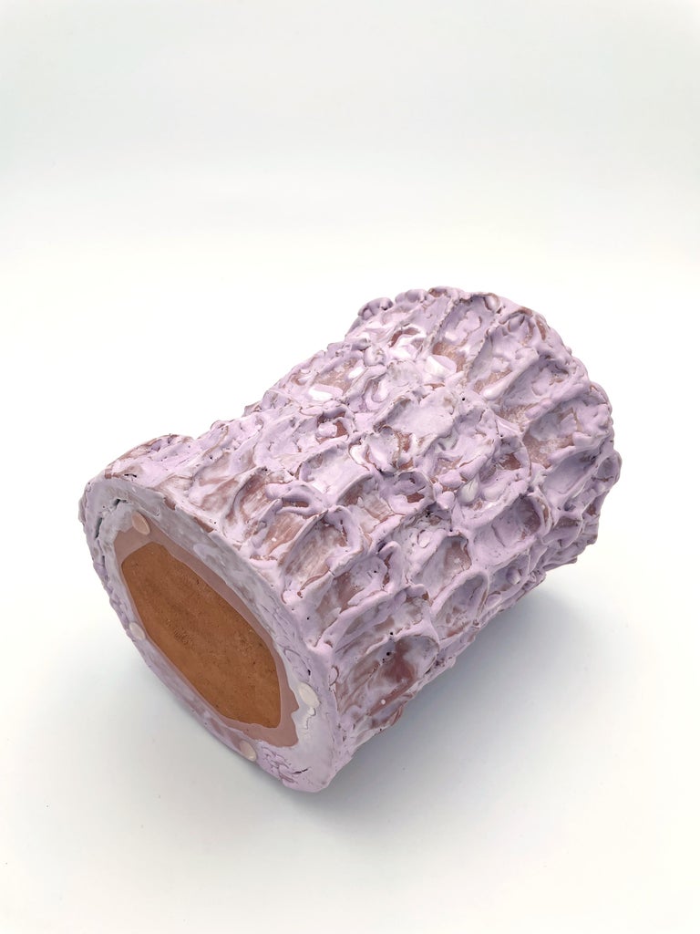 Onda Vase, Lilac Bubble and Opaque Pink 01 For Sale at 1stDibs