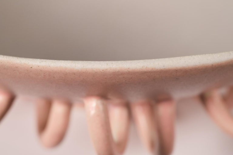 Ondes #1 by Rosa Cortiella, Grogged Clay Fruit Bowl For Sale at 1stDibs