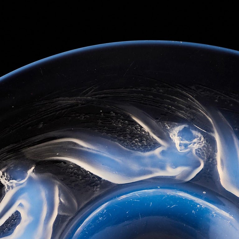 'Ondines' Original Art `Deco Opalescent Glass Plate by Rene Lalique For ...