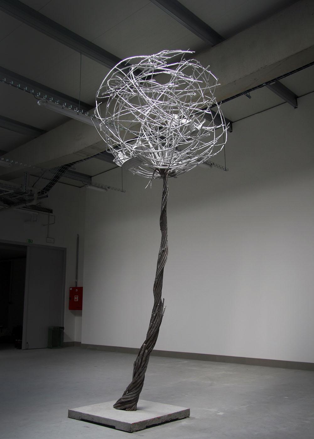 Silver Metal Tree Sculpture - 39 For Sale on 1stDibs