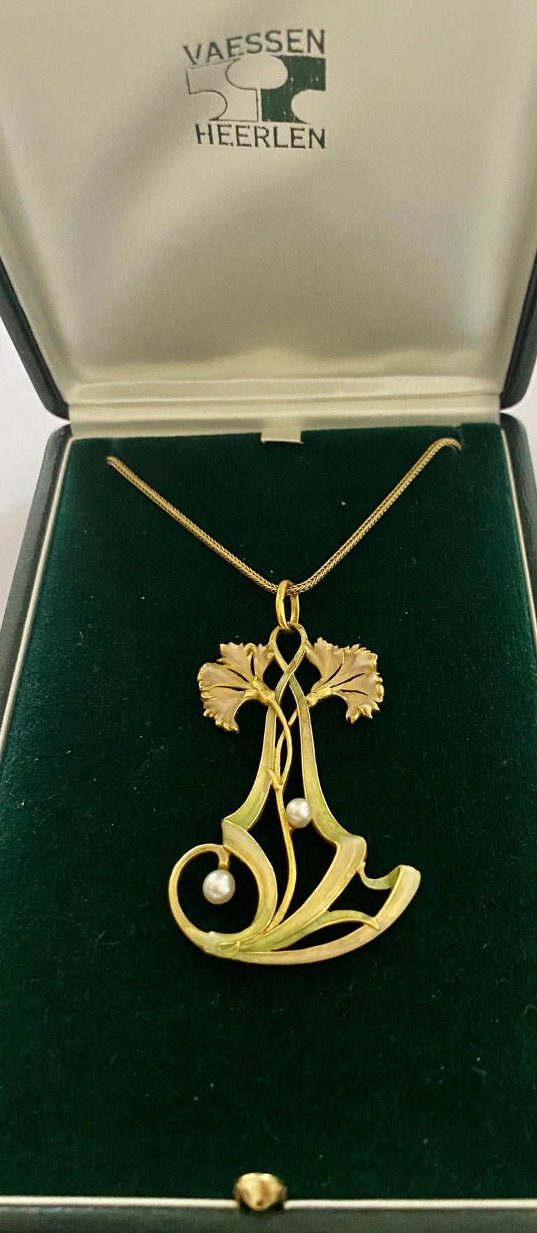 One '1' 18 Karat Art Nouveau Pendant, Henry Vever, Paris, 1900 at 1stDibs