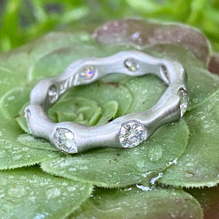 One Carat "Bumps" Contemporary Eternity Band in Platinum with Eight ...