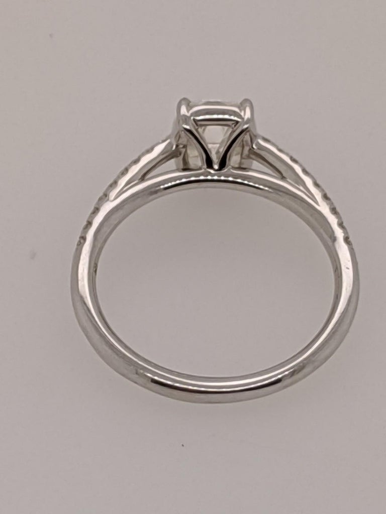 1 Carat Cushion Cut Diamond Ring in 18 Karat Cathedral Mounting For ...