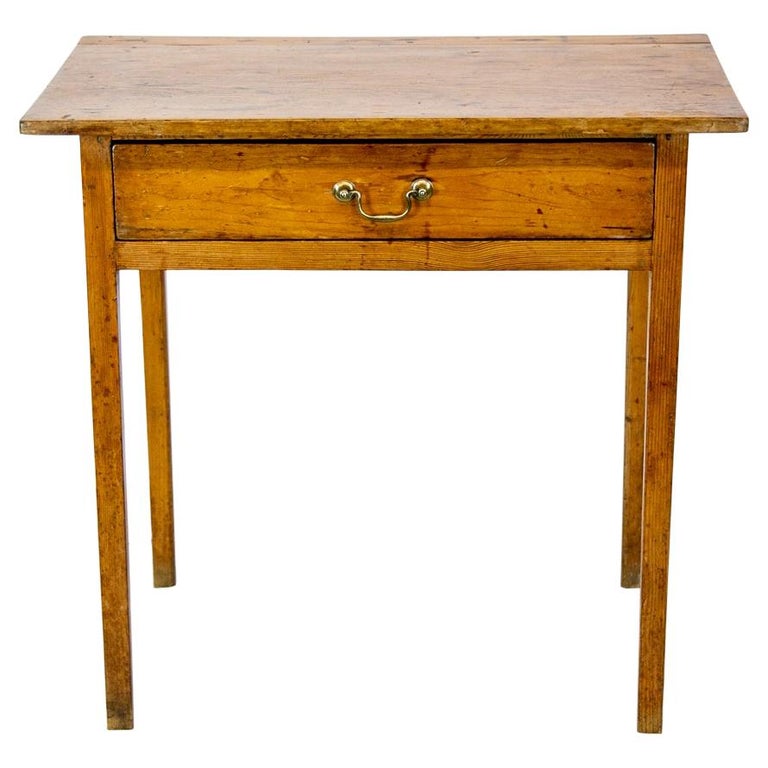 One Drawer Pine Table at 1stDibs