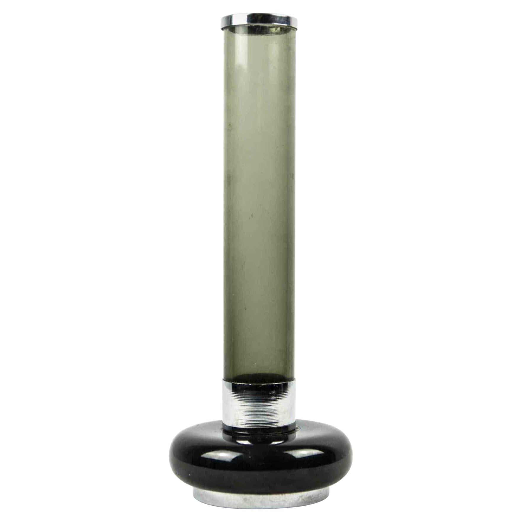 One Flower Mid Century Glass Vase by Pavel Hlava, 1970s For Sale at 1stDibs