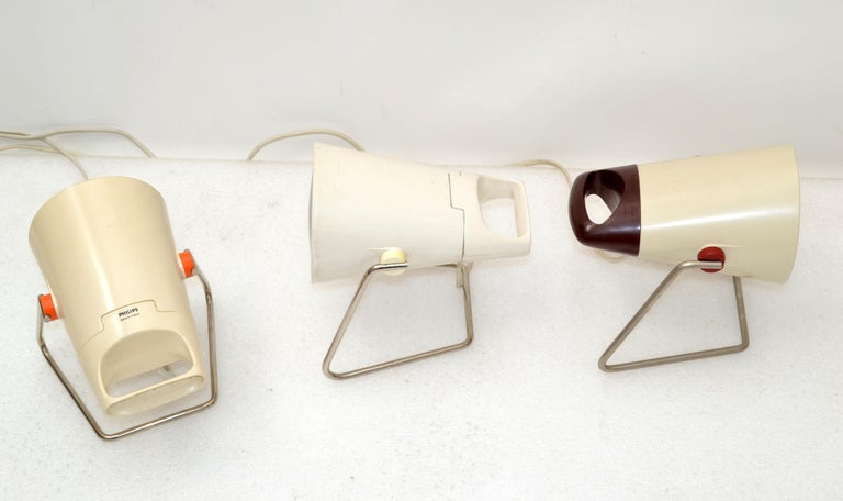 One of 3 Philips Vintage Infrared Heat Lamp Charlotte Perriand HP 3603 ...