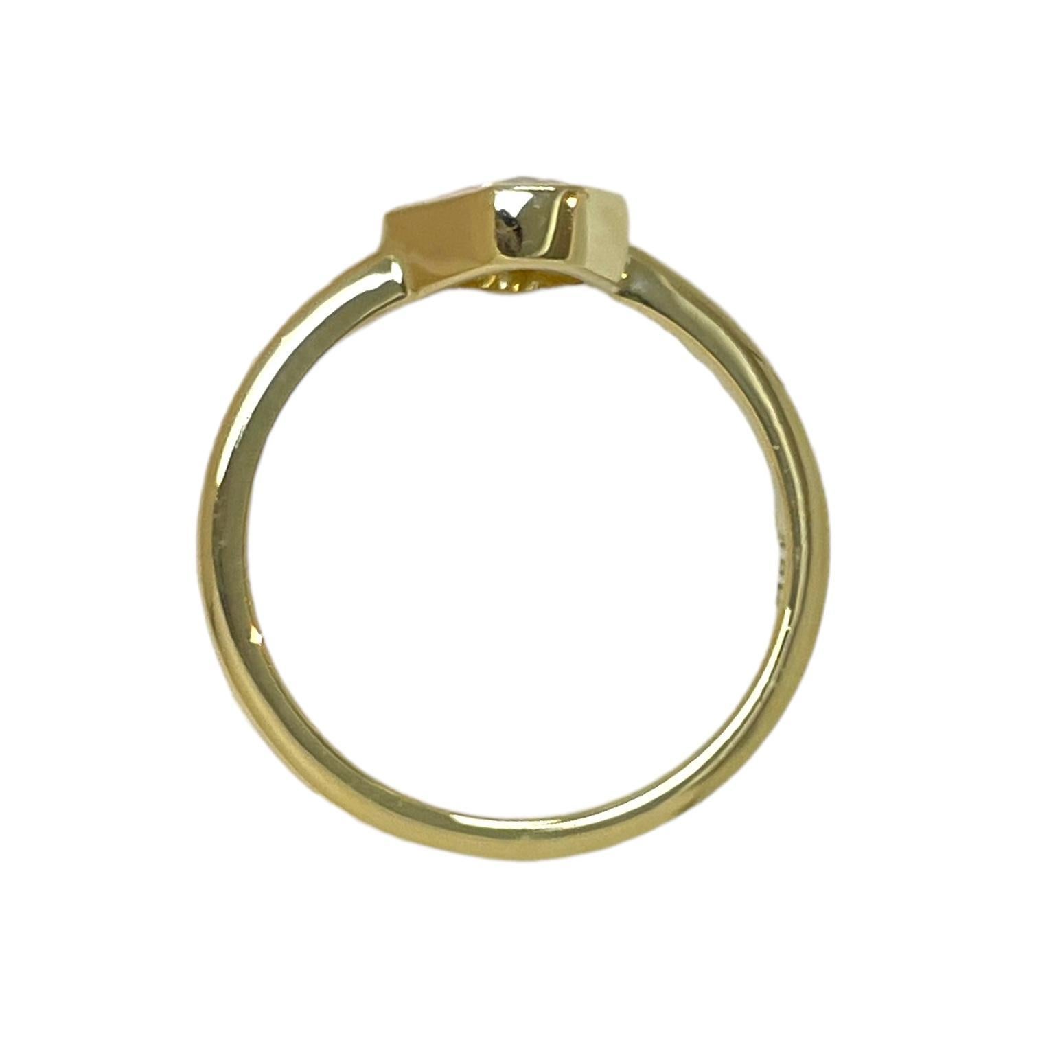 One-of-a-Kind 18K Yellow Gold Octagonal Cut Diamond Ring For Sale at ...