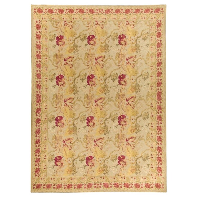 One of a Kind Handwoven Wool Area Rug 8'5 x 10'3 For Sale at 1stDibs