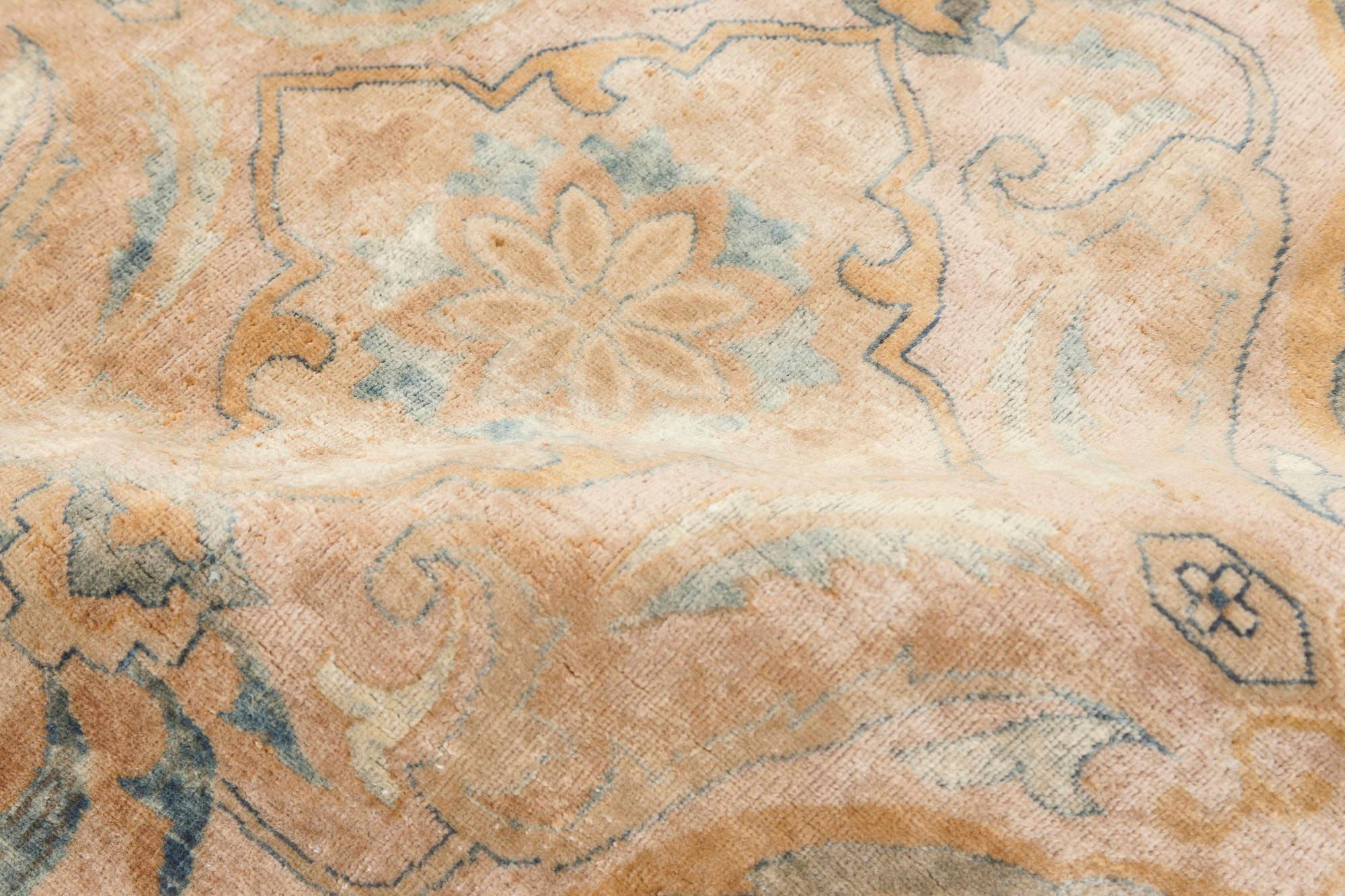 Antique Indian Botanic Handmade Wool Rug For Sale at 1stDibs