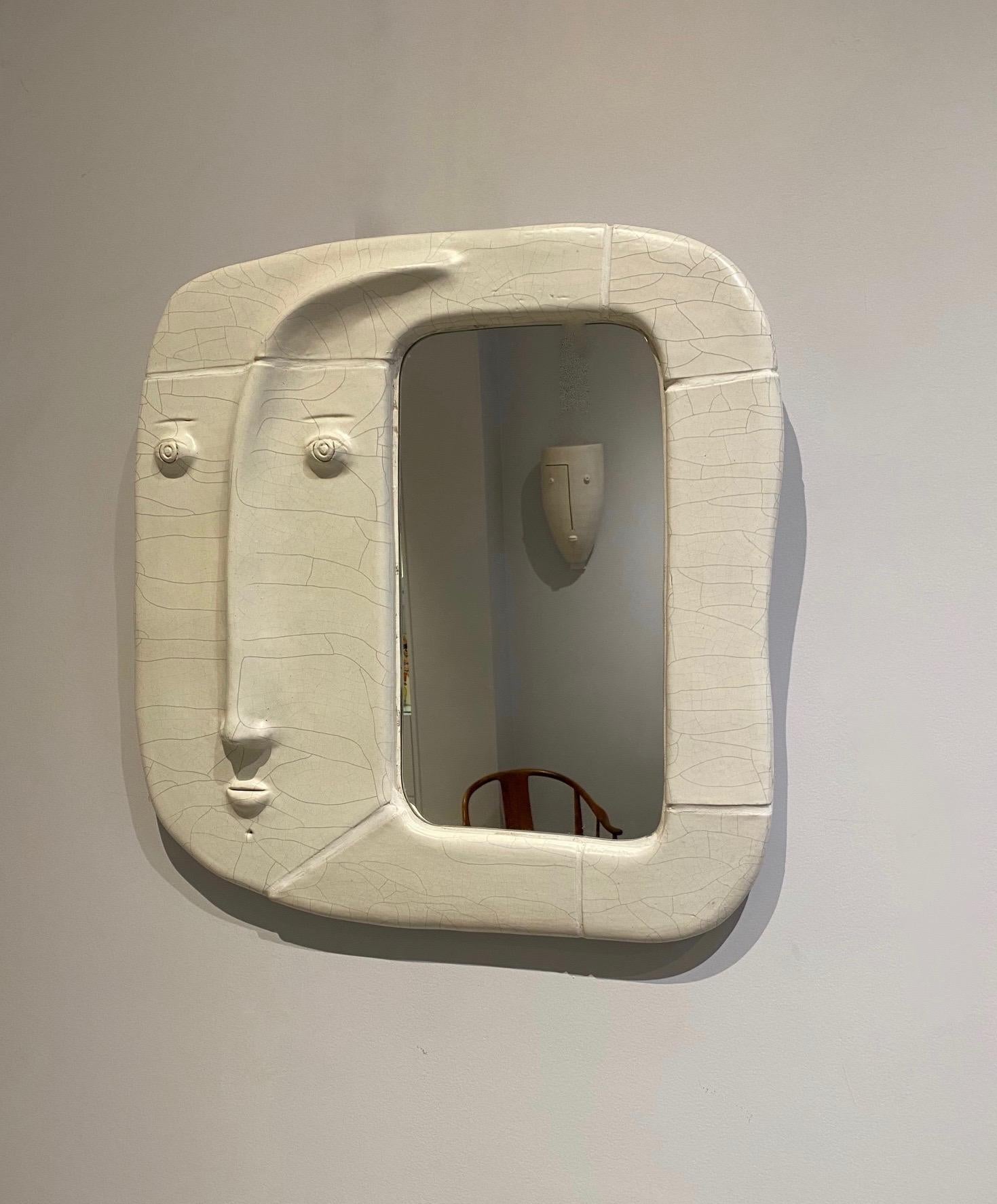 One of a Kind Ceramic Mirror Signed by DaLo at 1stDibs | one dalo