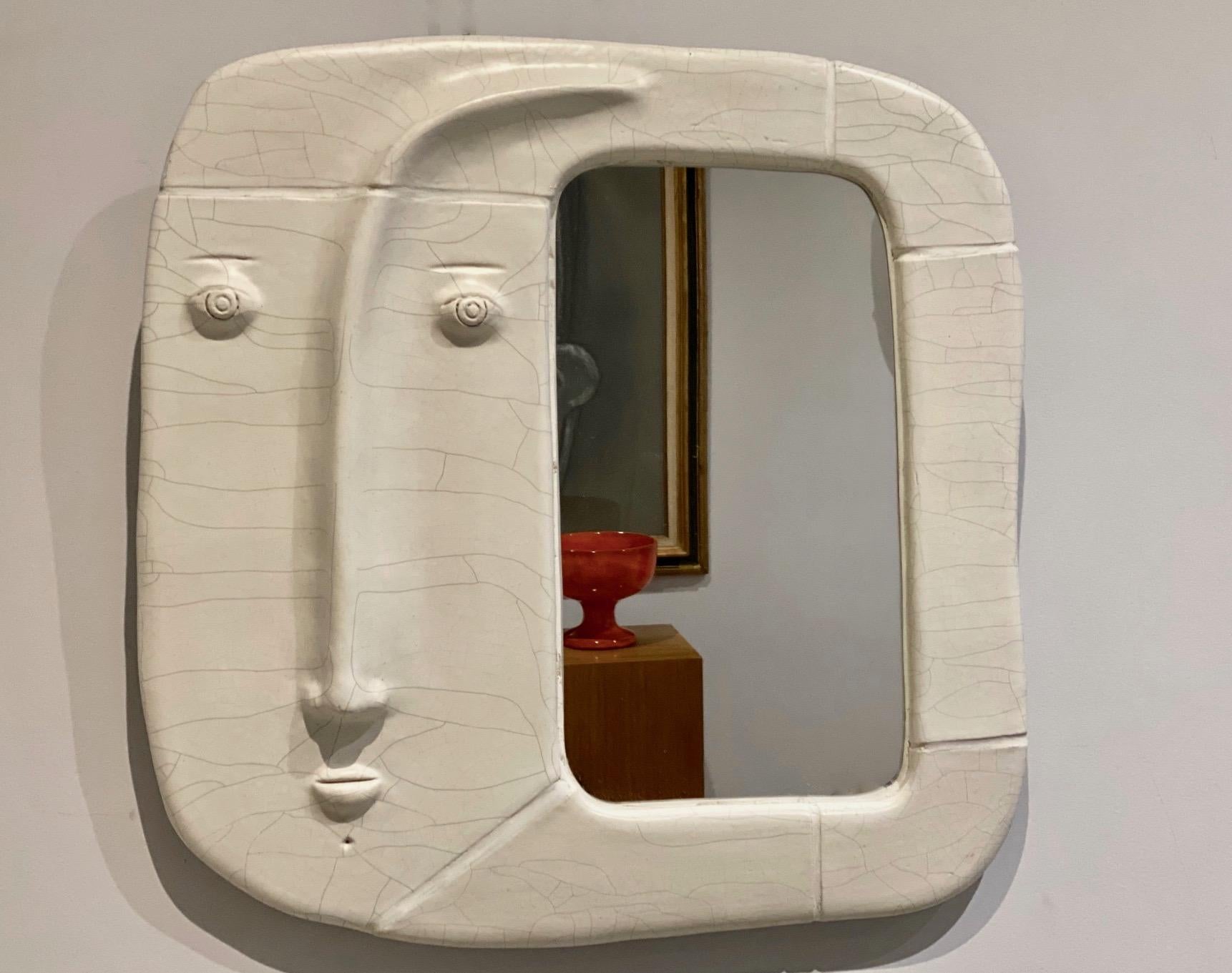 One of a Kind Ceramic Mirror Signed by DaLo at 1stDibs | one dalo