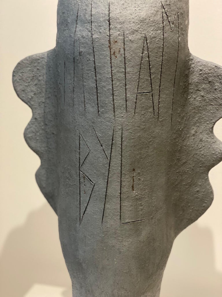 One of a Kind Ceramic Sculpture " Grey Owl " by BYL For Sale at 1stDibs